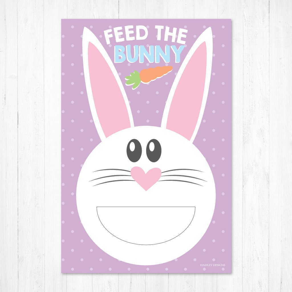 Easter Feed the Bunny Game Template Bean Bag Toss Games - Etsy