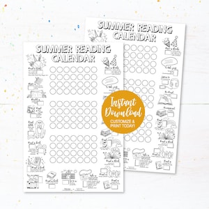 Reading Calendar for Kids, Reading Wall Calendar, Monthly Reading ...