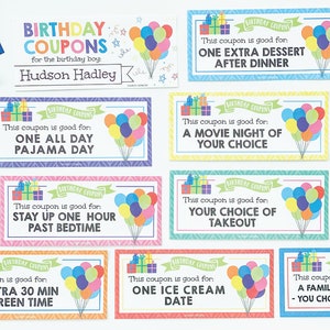 Printable Birthday Coupon Template, Editable Gift Voucher Idea, DIY ...