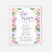 Spring Floral Wedding Bar Menu Sign Template Printable - Etsy