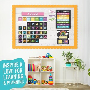 Colorful Classroom Calendar Set Bulletin Board Sets for Teachers ...
