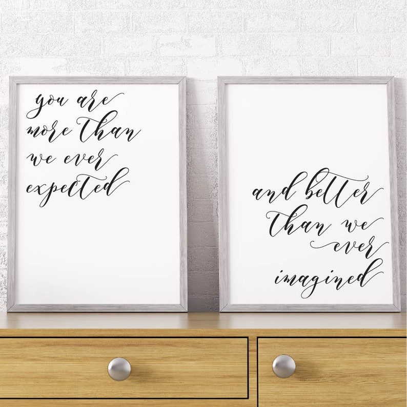 You Are More Than We Ever Expected Wall Art Print - Etsy