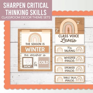 Boho Classroom Calendar Set Bulletin Board - Bulletin Board Calendar ...