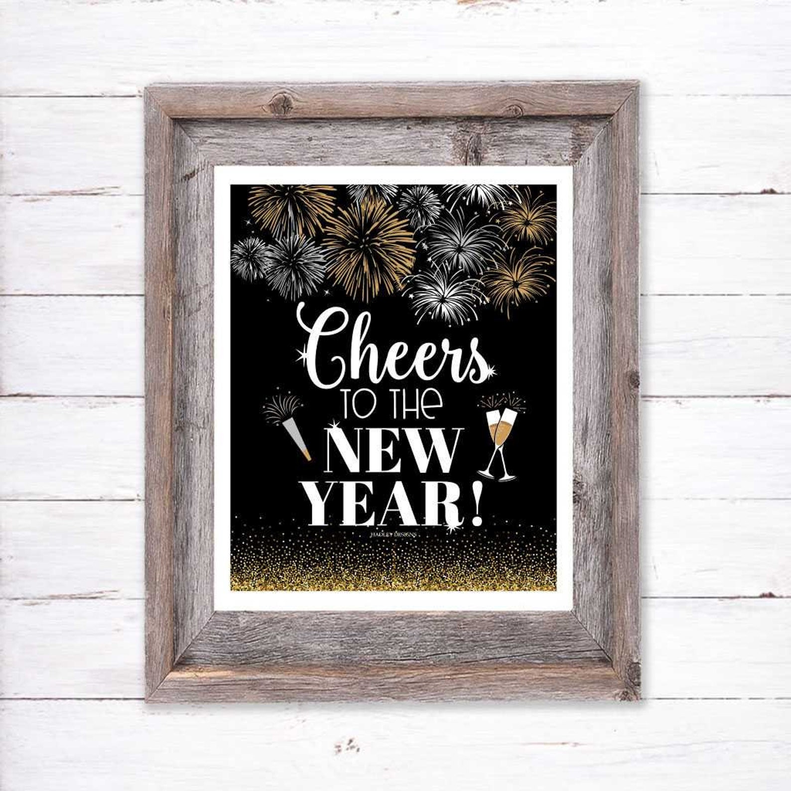 New Years Eve Party Sign Template - Printable Happy New Year Sign ...
