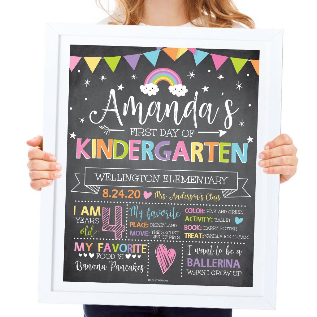 Back to School Printable Back to School Chalk Board First | Etsy