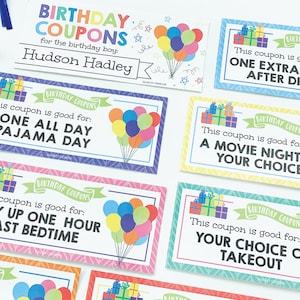 Printable Birthday Coupon Template, Editable Gift Voucher Idea, DIY ...