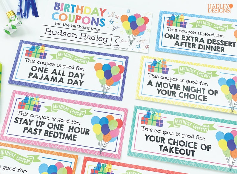 Printable Birthday Coupon Template Editable Gift Voucher - Etsy