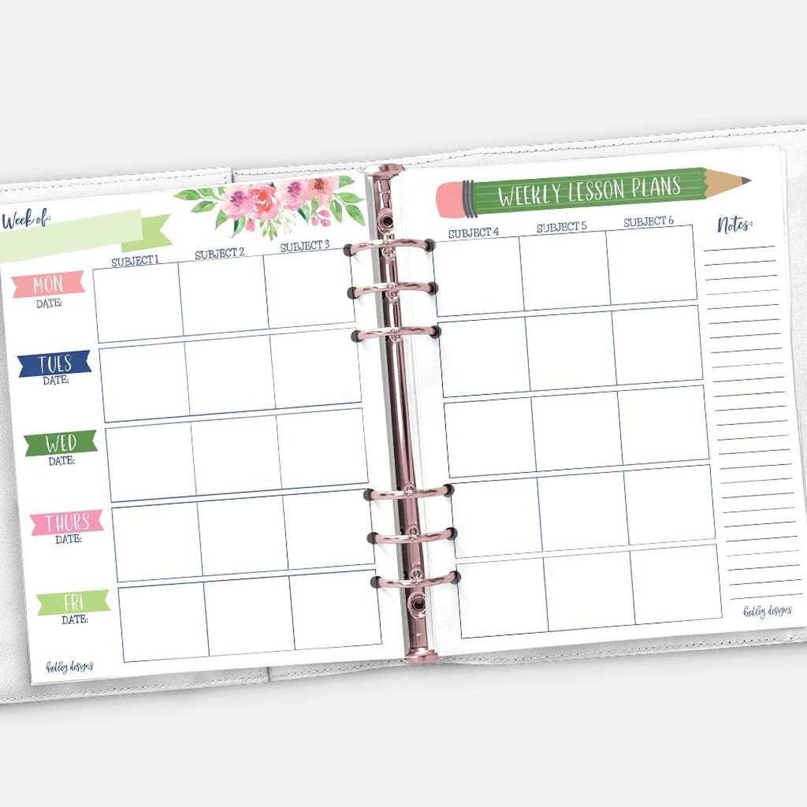 Editable Teacher Planner Homeschool Checklist Student | Etsy