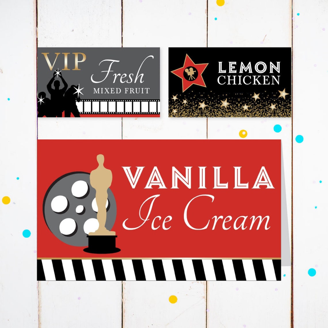 VIP Kids Party Food Tent Cards Template Editable Food Tent | Etsy