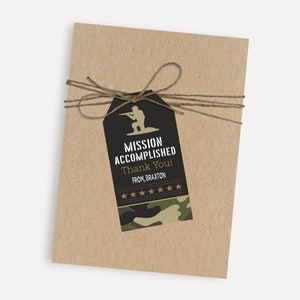 Camo Army Kids Party Thank You Favor Tags Template - Custom Gift Tag ...