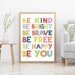 Be Kind Wall Art Template be Kind Printable Sign Be Kind - Etsy