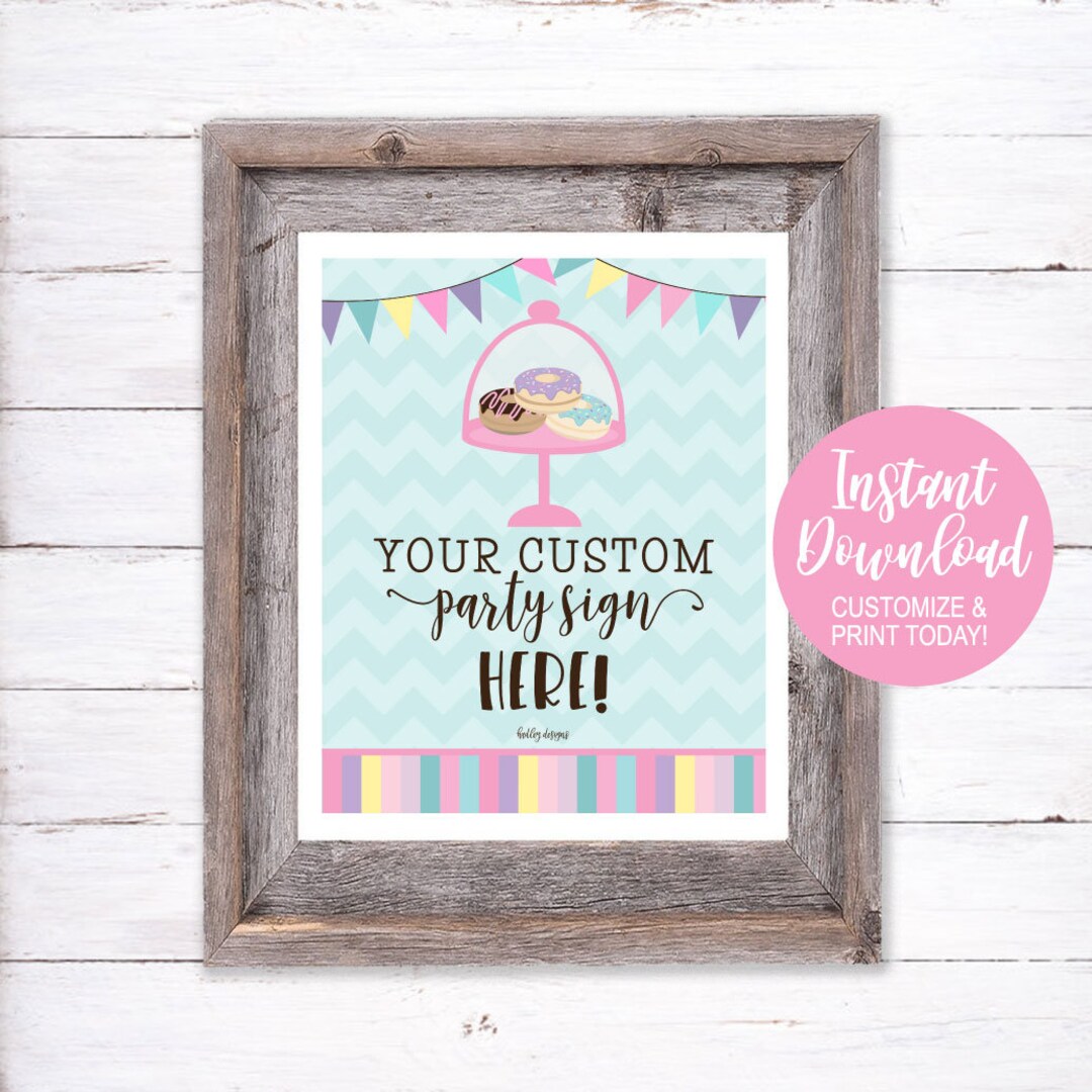 Customize Party Sign, Birthday Poster, Printable Poster, Custom Party ...