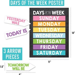 Colorful Classroom Calendar Set Bulletin Board Sets for Teachers ...
