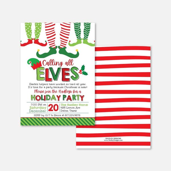 Elf Invitation - Etsy