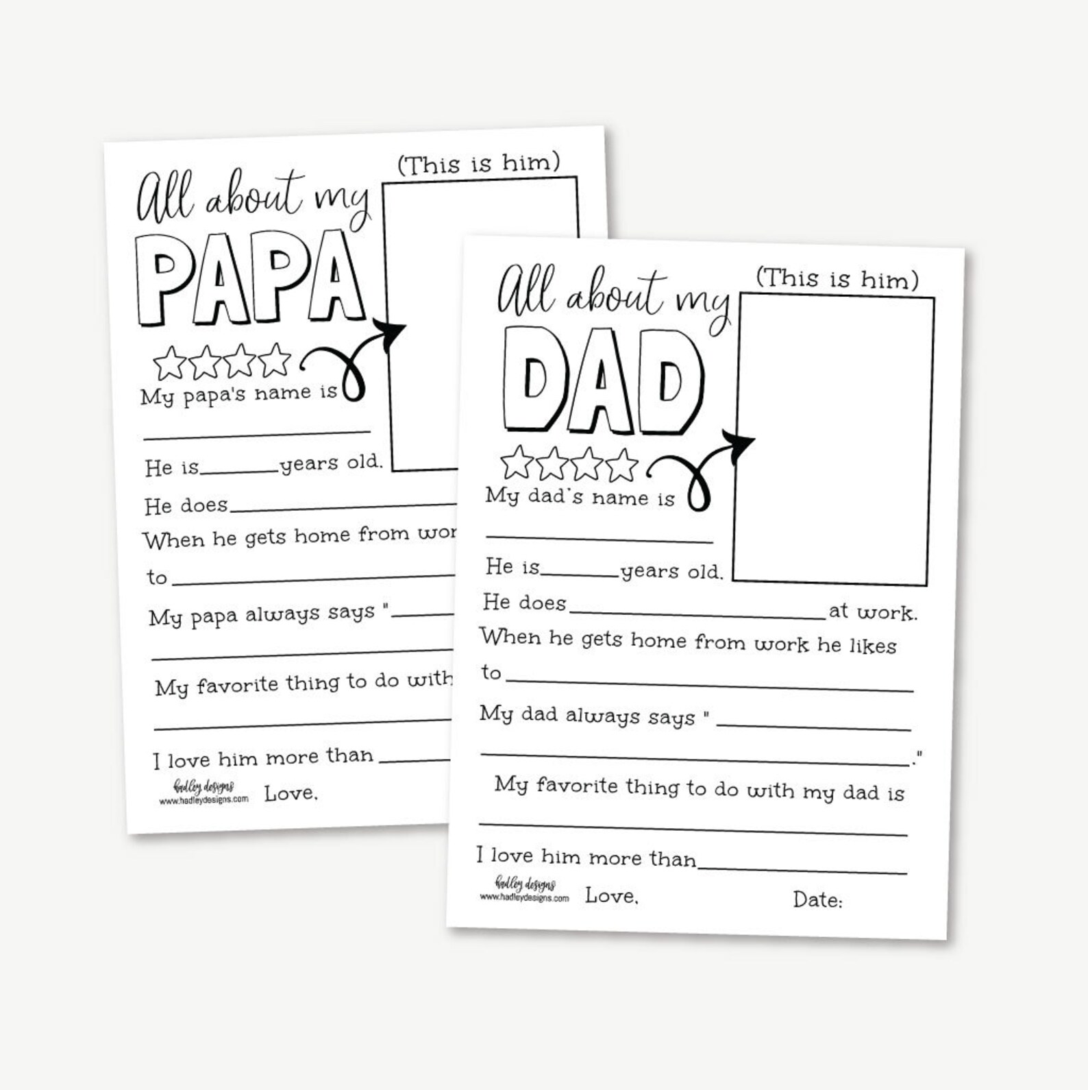 Father's Day Survey Dad Question Greeting Card | Etsy