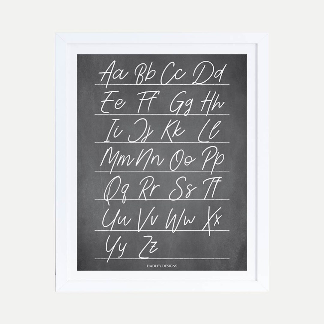 Alphabet Poster Printable, Teacher Sign Personalized for Classroom ...