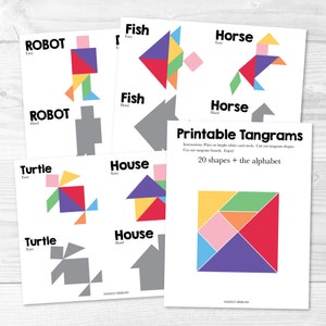 Tangram Puzzle, Tangram Printable, Printable Tangram, Printable Block ...