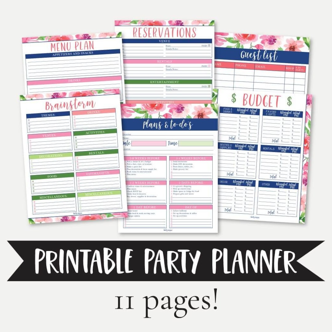 Party Planner Contract, Party Planner Printable, Party Planner Editable ...