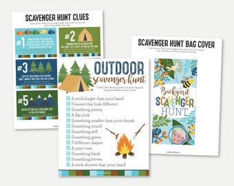 Spring Camping Scavenger Hunt Printable, Camping Fun Nature Scavenger ...