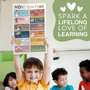 16 Boho Kids Educational Posters for Toddlers - Pre K Learning Posters ...