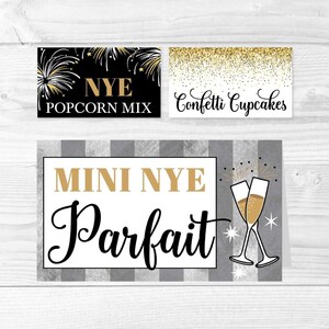 New Years Eve Party Food Tent Cards Template - New Years Eve Place ...