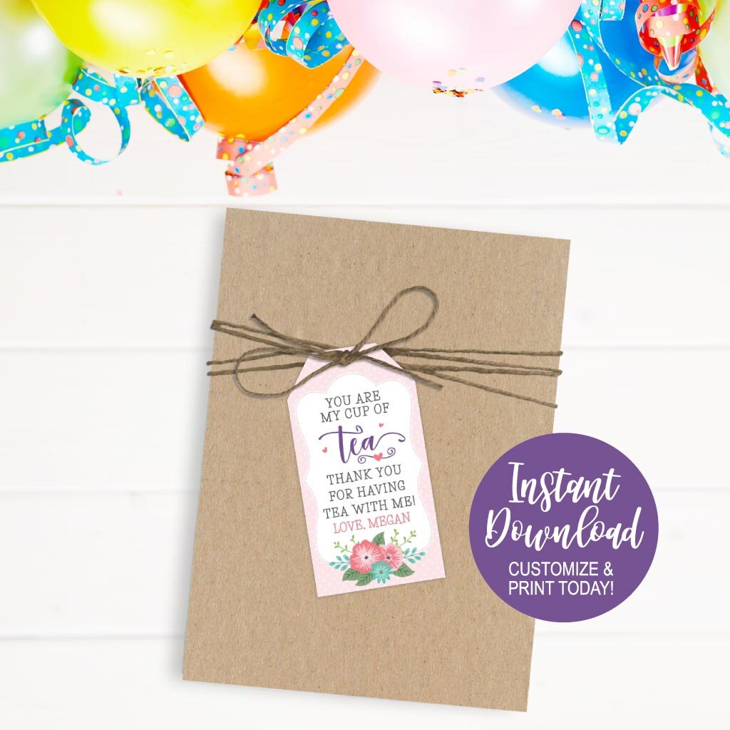 Editable Tag Printable Tea Tag Template Editable Hadley - Etsy