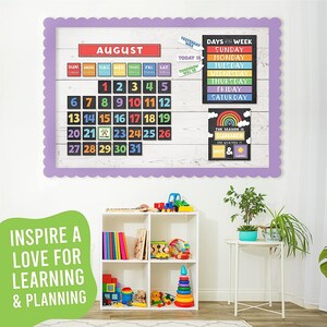 Colorful Classroom Calendar Set Bulletin Board Sets for Teachers ...