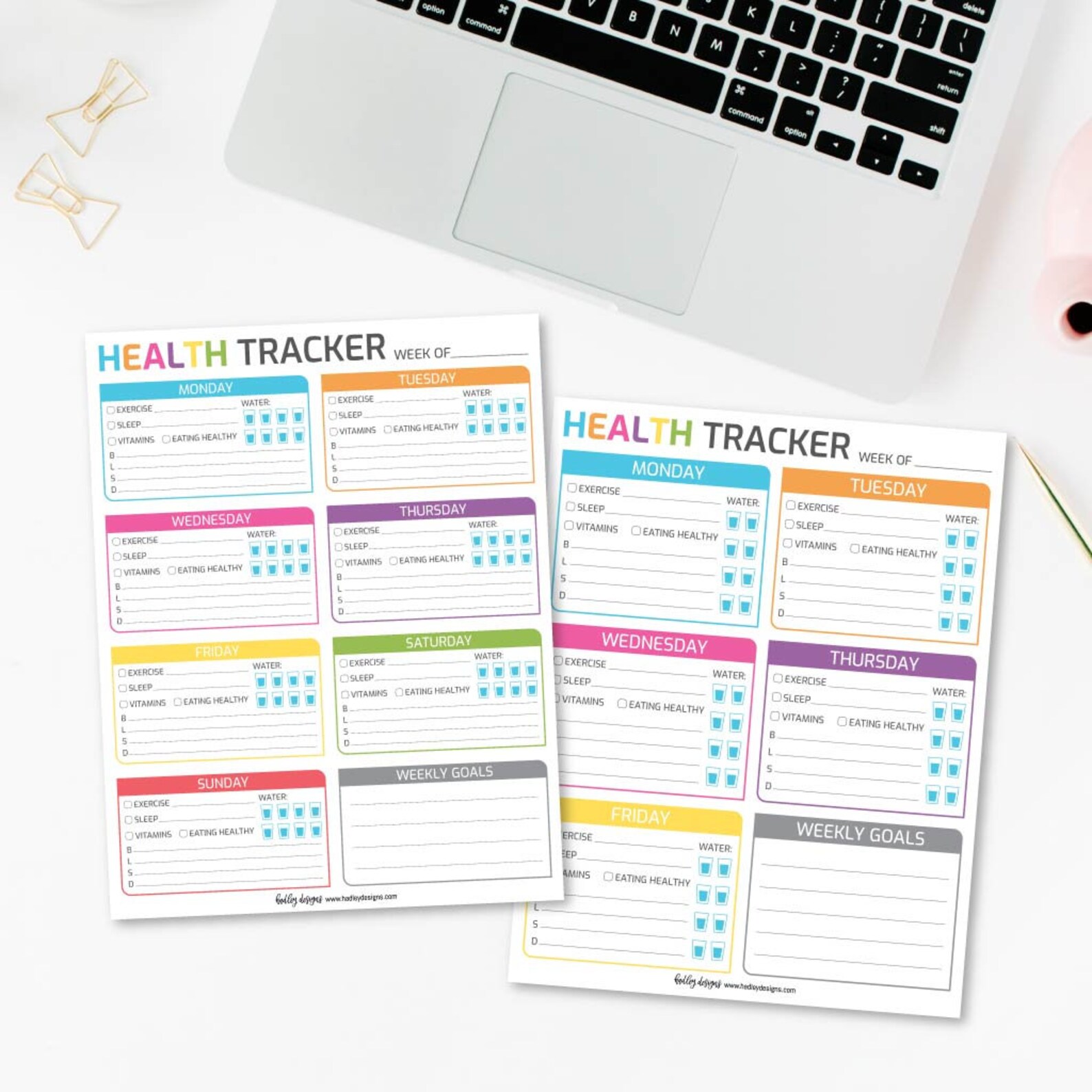 Health Tracker Printable Health Fitness Planner Fitness | Etsy