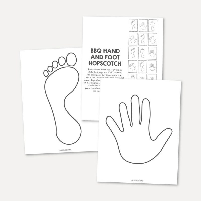 Hands and Feet Hopscotch - Etsy
