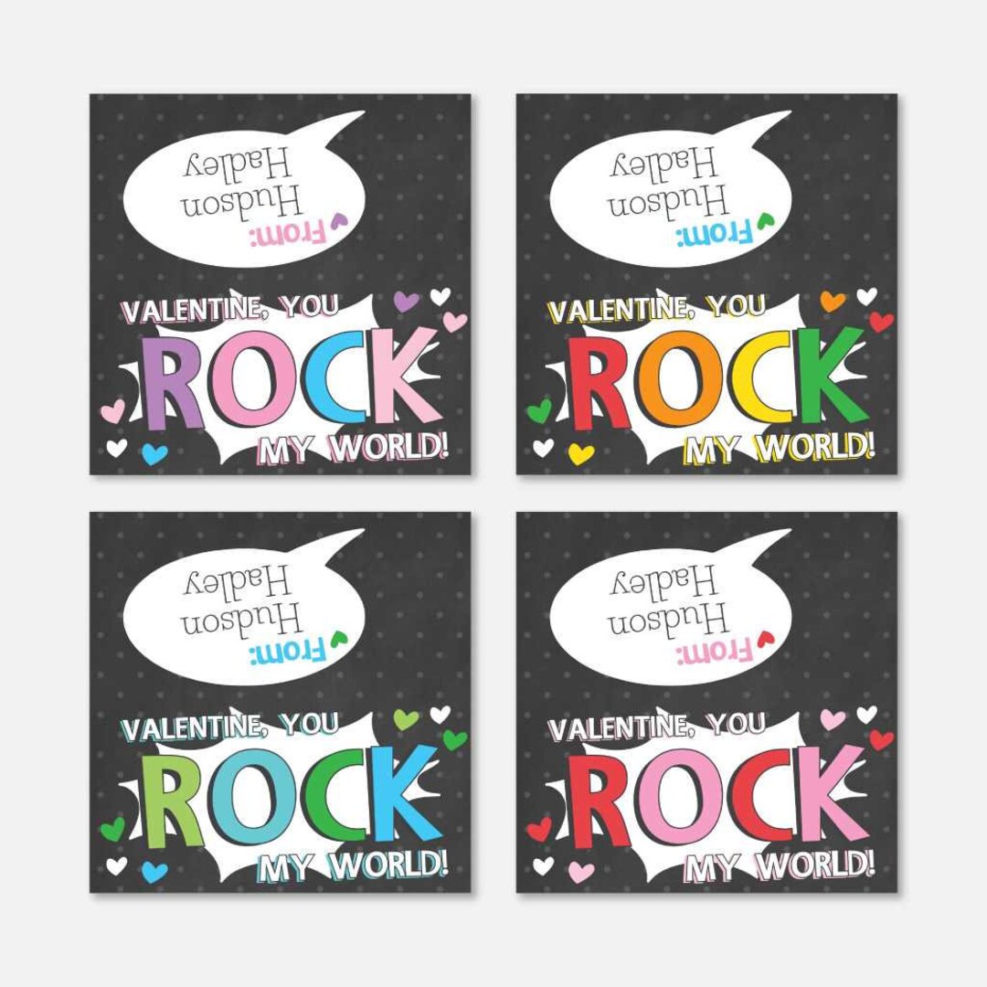 Valentine's Day Kids Pop Rocks Valentine Template - Valentine Cards ...