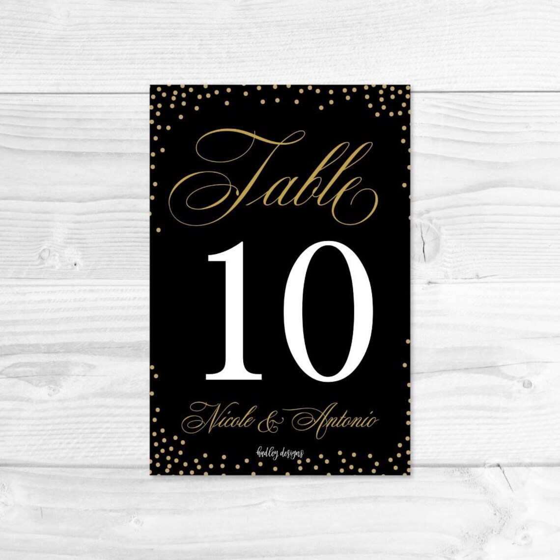Elegant New Years Eve Wedding Table Numbers Template DIY | Etsy
