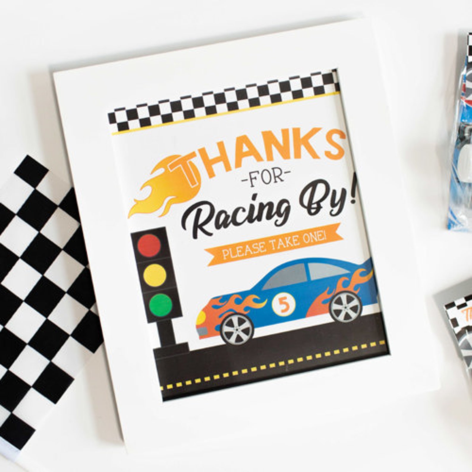 Printable Race Car Birthday Decorations Set Racecar Driver - Etsy