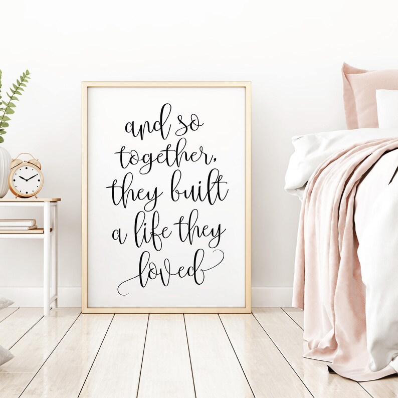 Calligraphy Printable, Bedroom Wall Signs, Wall Decor Quotes, Large ...