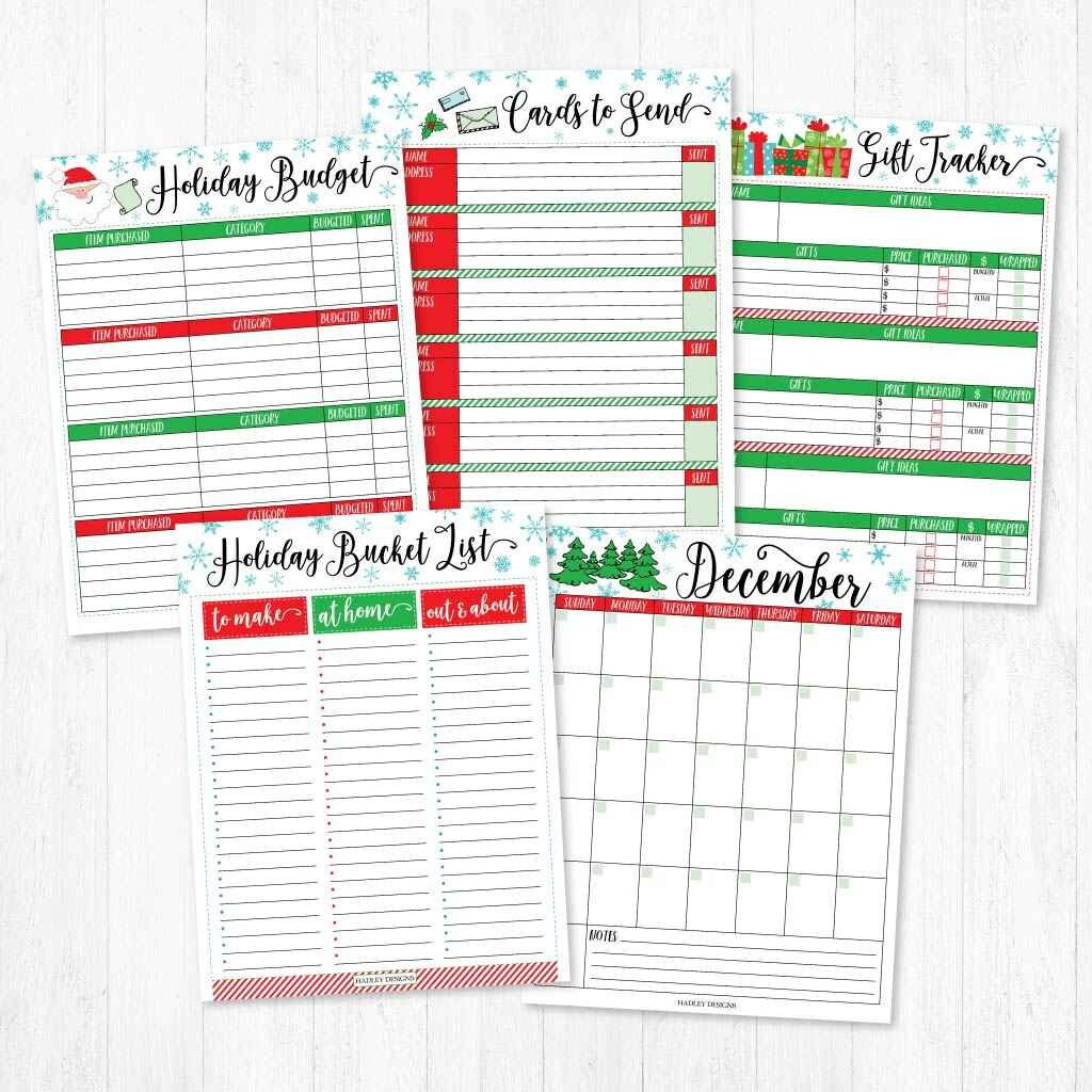 Holiday Planner Template printable Gift Tracker 2018 | Etsy