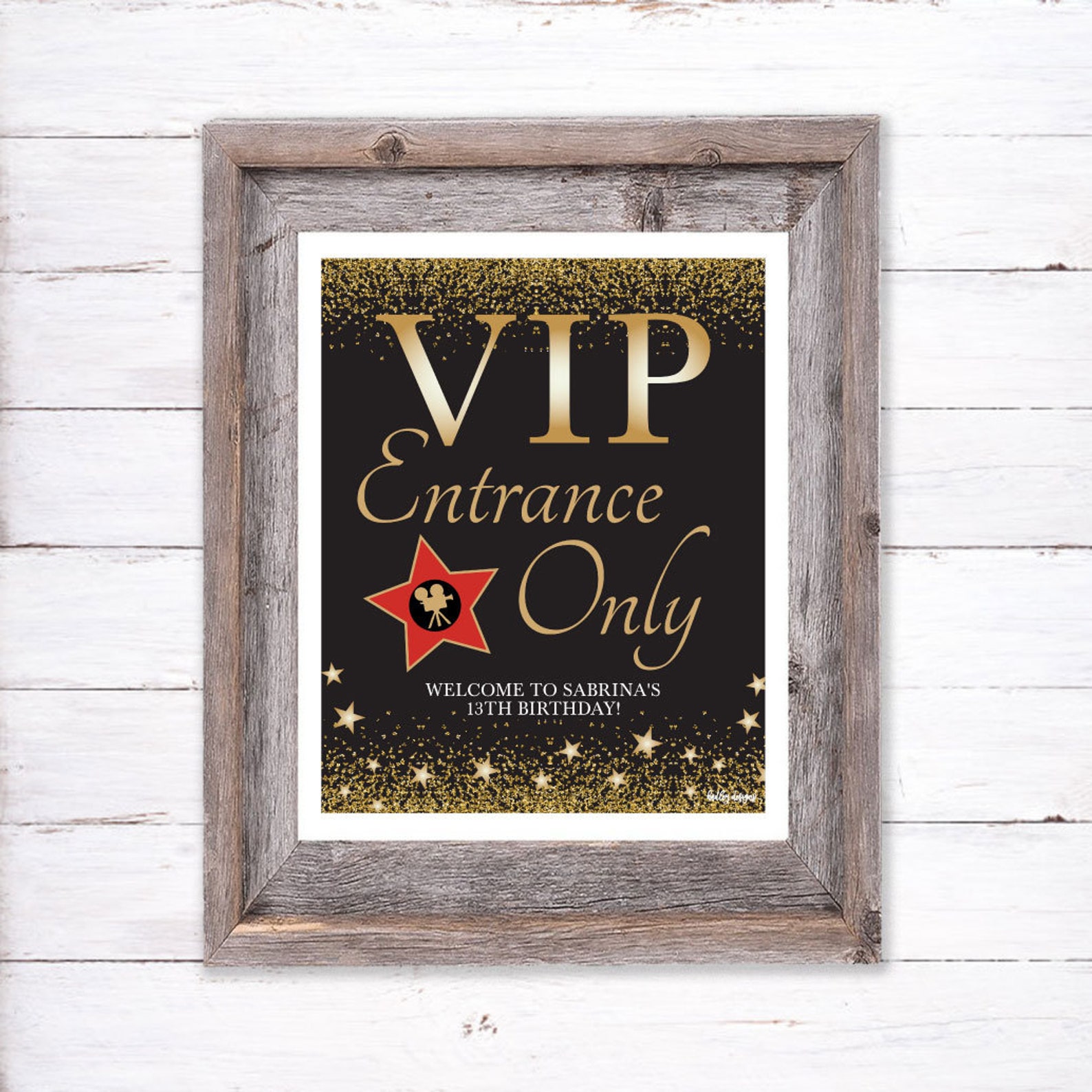 VIP Kids Party Welcome Sign Template Birthday Welcome - Etsy