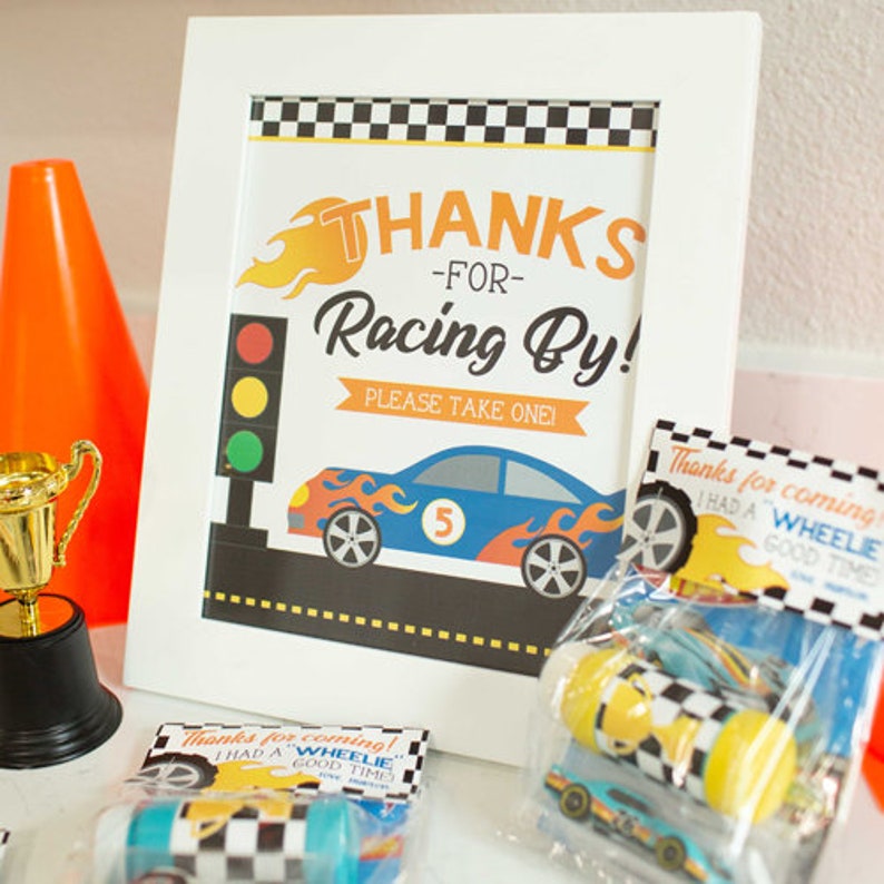 Printable Race Car Birthday Decorations Set Racecar Driver - Etsy
