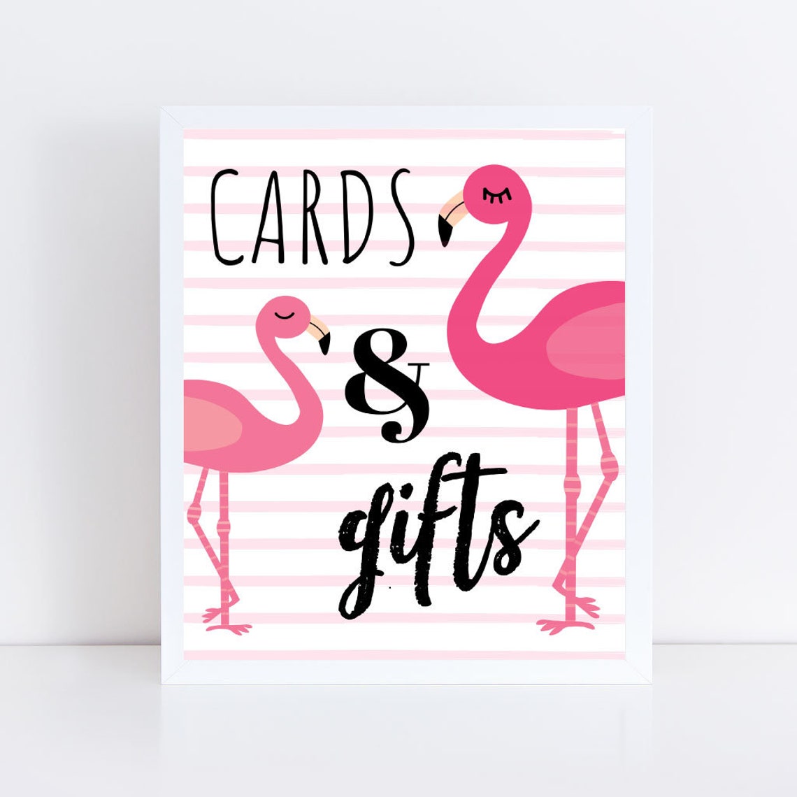 Flamingo Baby Shower Gifts Sign Template - Affordable Baby Shower, Baby ...