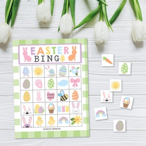 Easter Bingo Game Template - Holiday Bingo Kids, Holiday Bingo Cards ...
