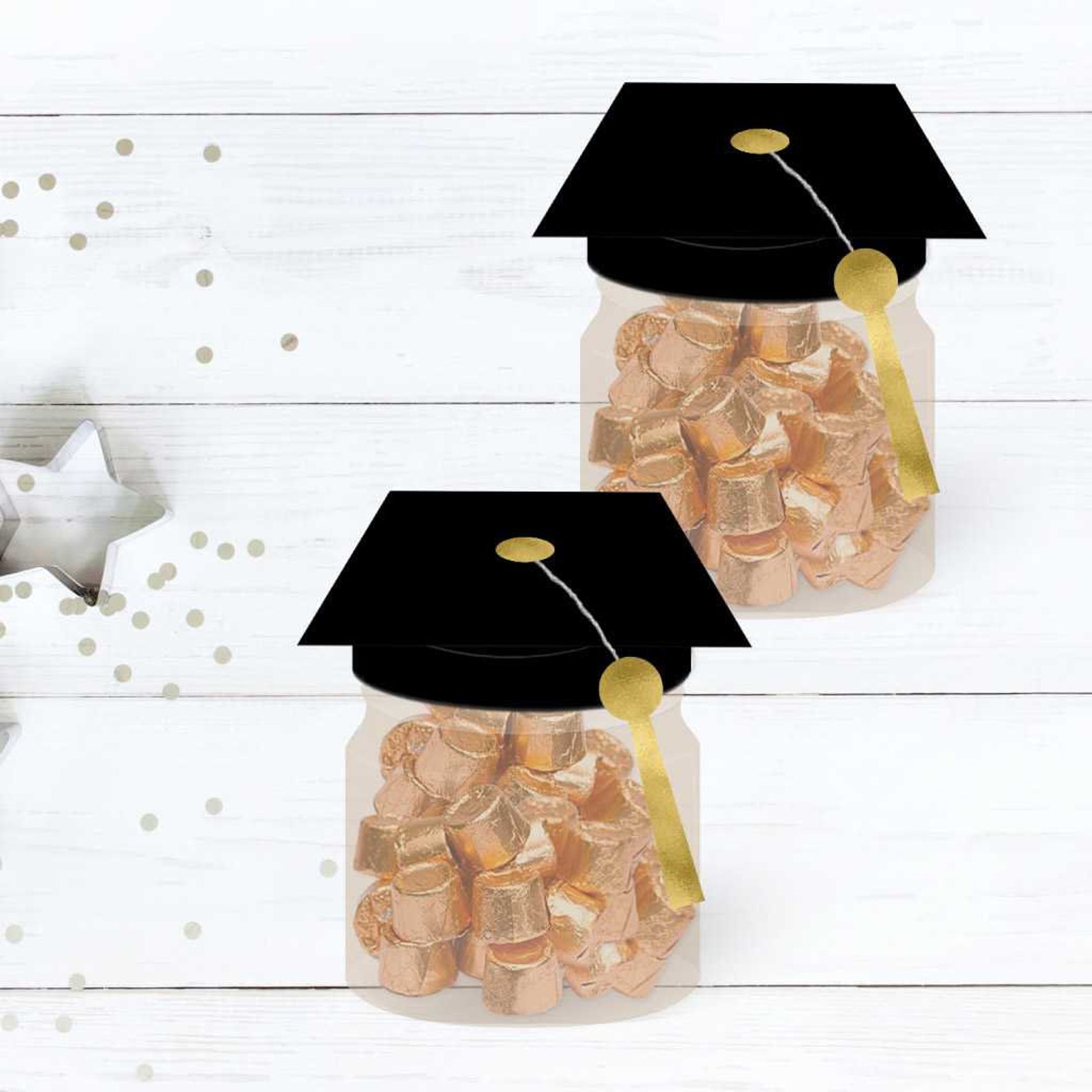 Graduation Party Jar Cap Template Graduation Favors for | Etsy