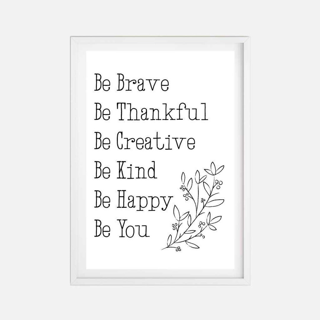 Be Brave Wall Art Template be Brave Printable Sign Be Brave - Etsy