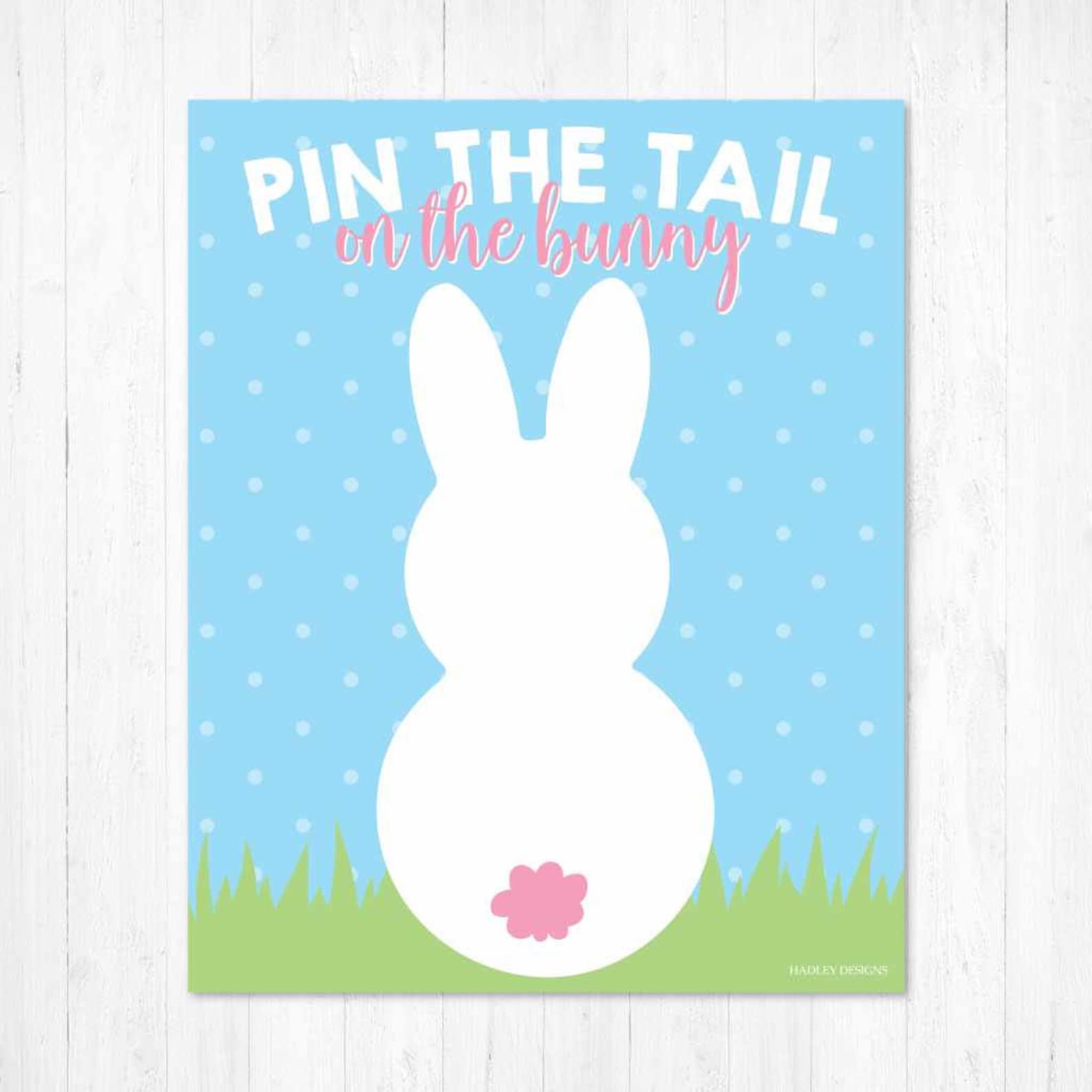 Easter Pin the Tail on the Bunny Game Template Pin the Tail - Etsy