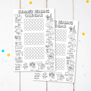 Summer Reading Calendar, Summer Reading Log, Summer Planner, Monthly ...