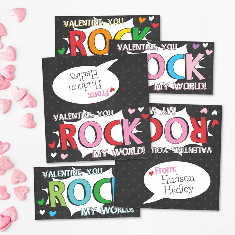 Valentine's Day Kids Pop Rocks Valentine Template - Etsy