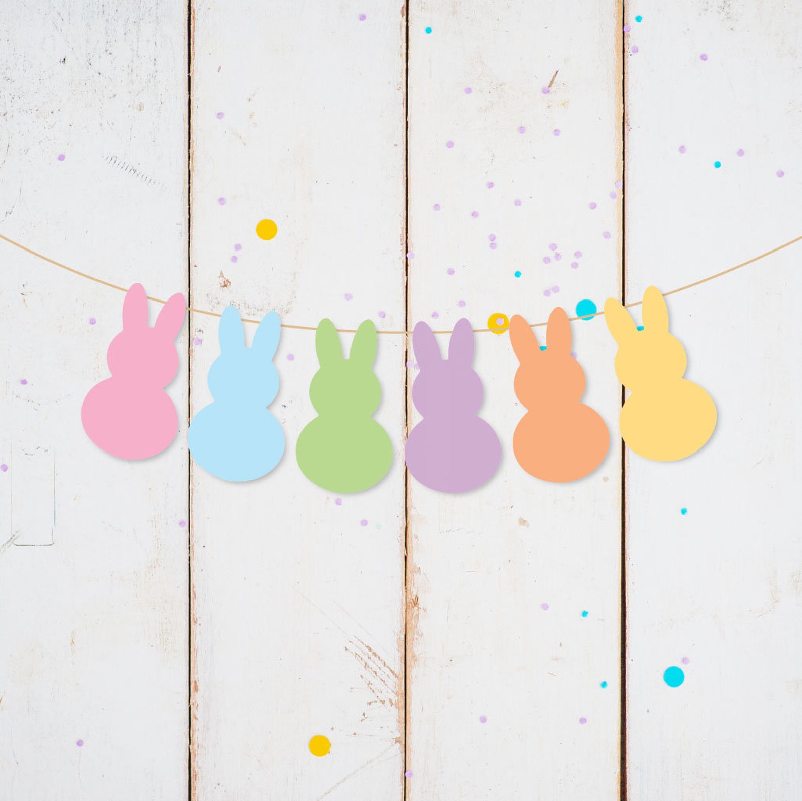 Easter Bunny Banner Template - Printable Bunny Pictures, Spring Banner, Happy Spring Sign ...