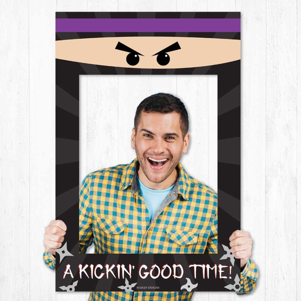 Ninja Party Photo Frame Template Ninja Photo Booth Prop - Etsy