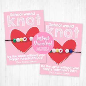 Printable Valentine Day Card, Printable Valentine Day Tag, School Would ...