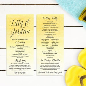 Instant Download Wedding Program, Wedding Program Thank You From the ...