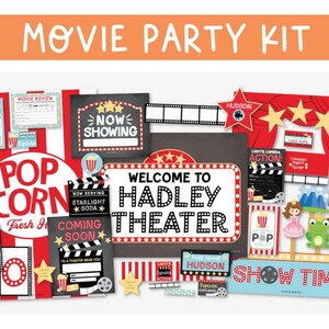 Movie Night Party Complete Package Templates - Birthday Party ...