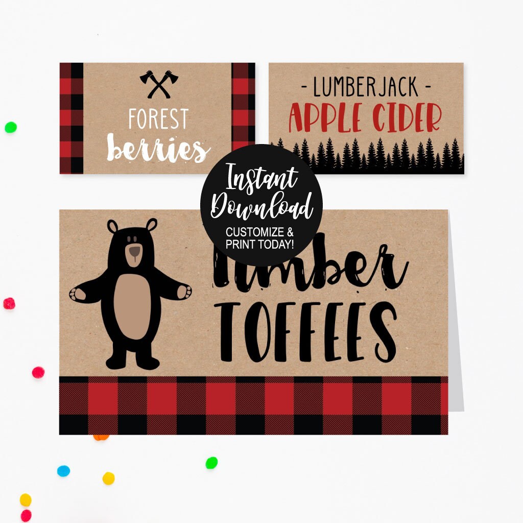 Printable Food Labels, Editable Food Labels, Editable Buffet Cards ...