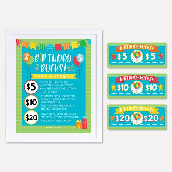 Reward Bucks Template - Etsy
